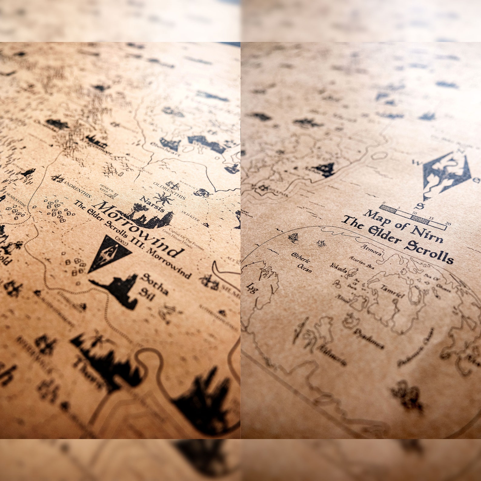 Elder Scrolls Tamriel Map 70100cm Nirn World Fantasy Map - Etsy