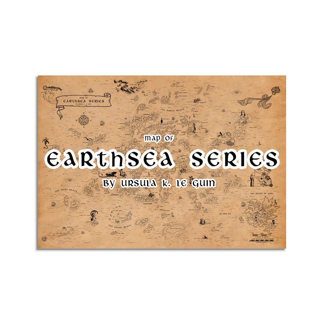 Handmade A Wizard of Earthsea World Map 50*70cm, Ursula K. Le Guin Art ...