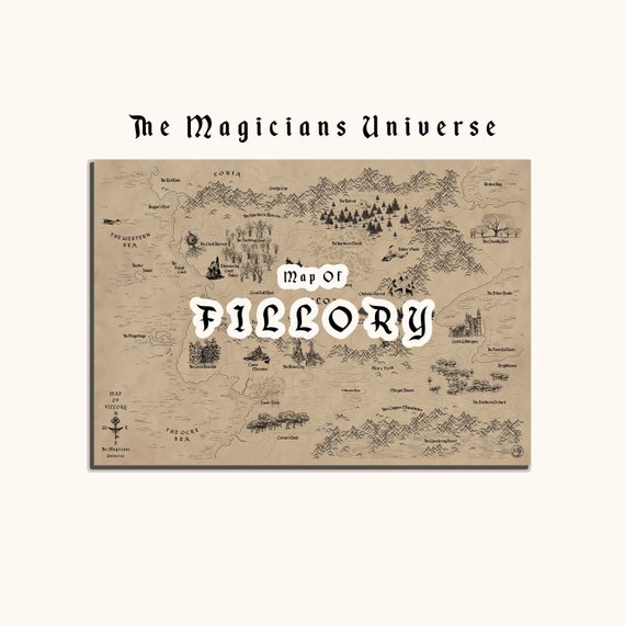 Voyage of the Muntjac Map of Fillory & Further A3 the - Etsy