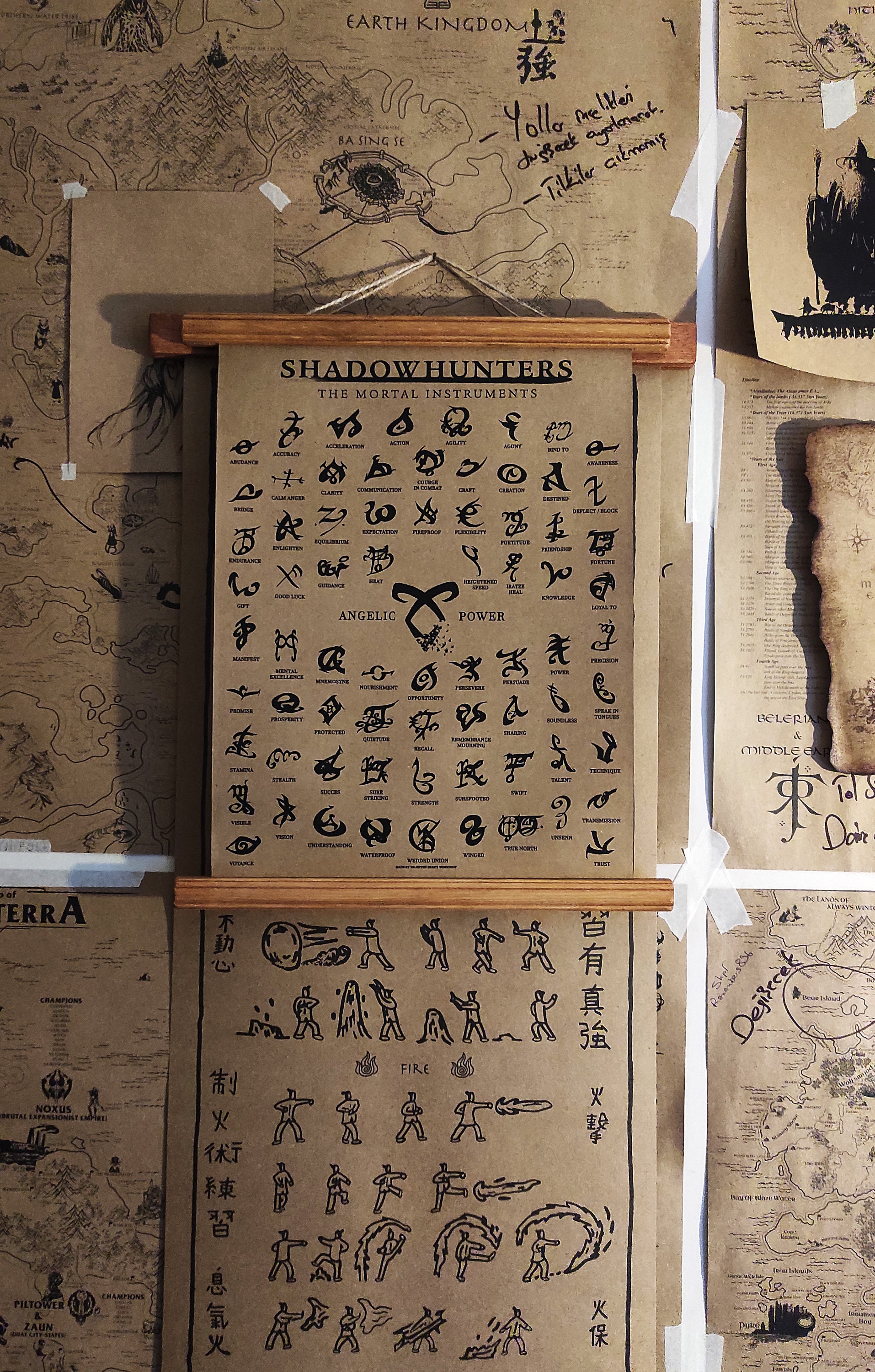 Shadowhunters All Runes A3 Poster Cassandra Clare Wall Art - Etsy