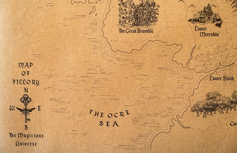 Voyage of the Muntjac Map of Fillory & Further the Magicians - Etsy