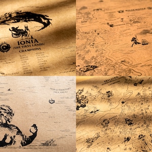 Runeterra Map 70*100cm, League of Legends World Map, Lol Poster, Arcane ...