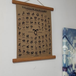 Shadowhunters All Runes A3 Poster, Cassandra Clare Wall Art, the Mortal ...