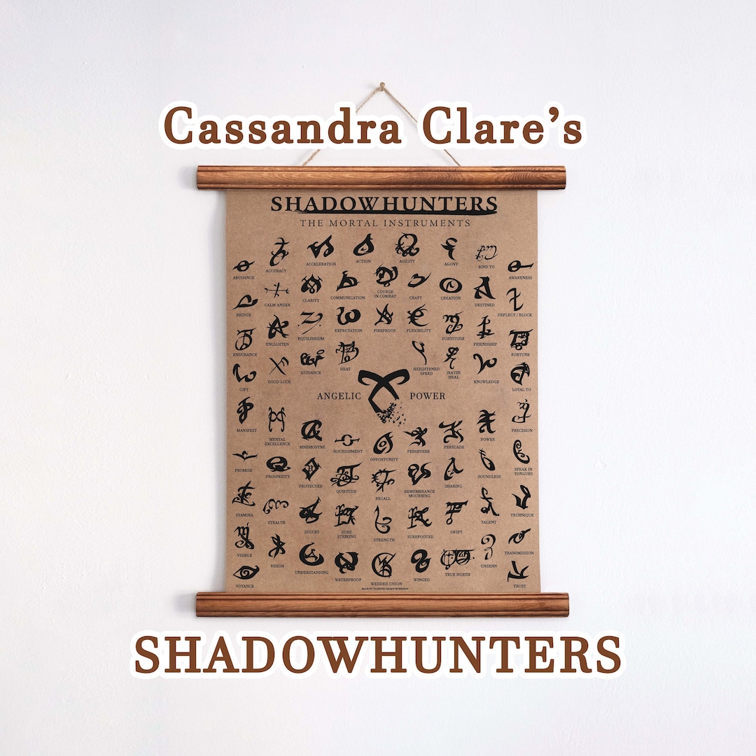 Shadowhunters All Runes A3 Poster, Cassandra Clare Wall Art, the Mortal ...