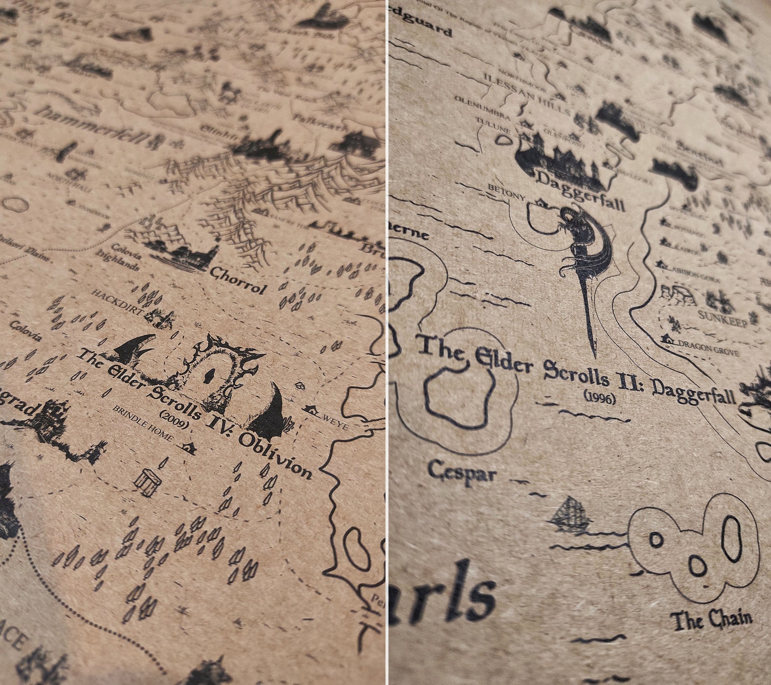 Elder Scrolls Tamriel Map 70100cm Nirn World Fantasy Map - Etsy