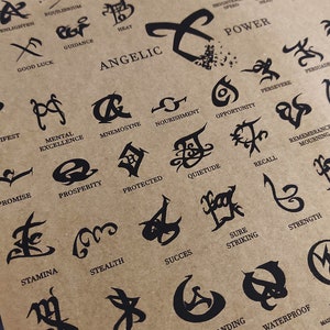 Shadowhunters All Runes Poster Digital Print, Cassandra Clare Wall Art ...