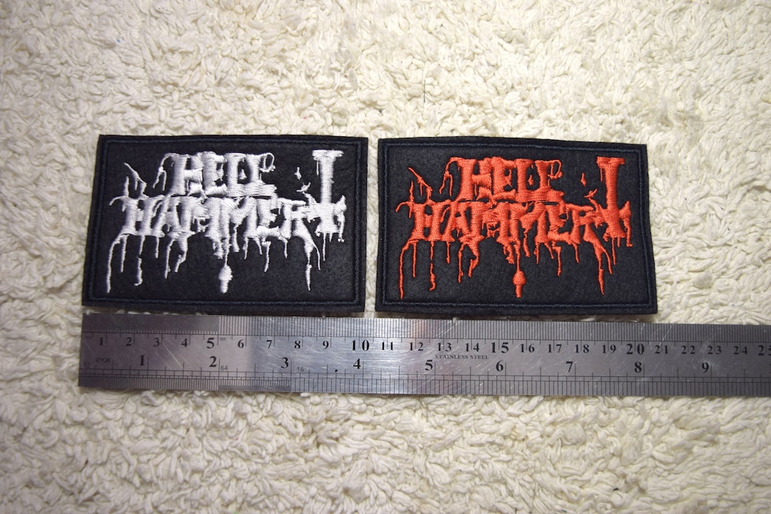 Hellhammer Band Patch Embroidered Black Metal, Thrash Metal Rock Patches for Jacket - Etsy