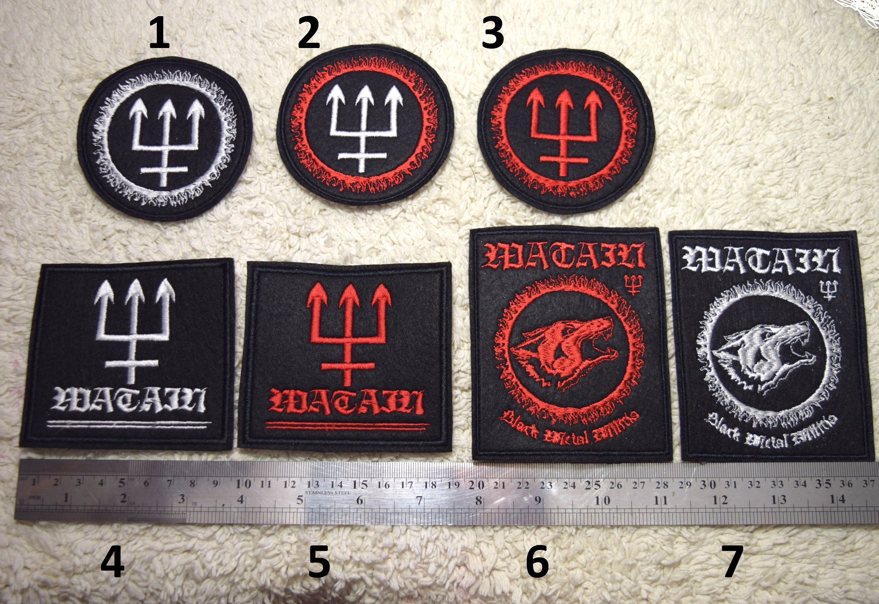 Watain Band Patch Embroidered Black Metal, Melodic Black Metal Rock Patches for Jacket - Etsy