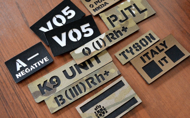 CUSTOMIZED Hook Backing PATCH Laser Cut Army Tactical Patches ...