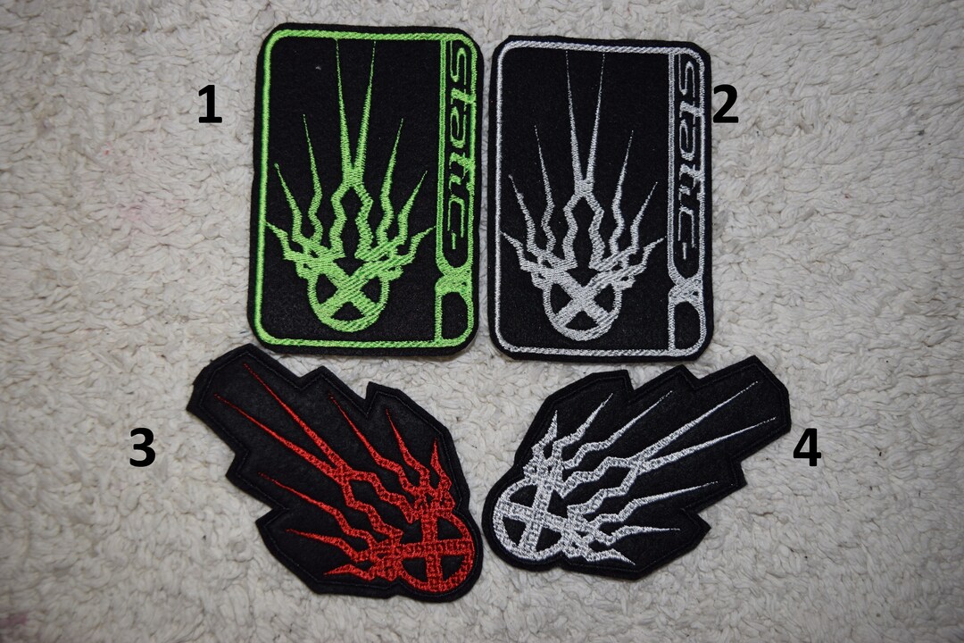 Static-x Band Patch Embroidered Static X Logo Symbol Industrial Metal ...