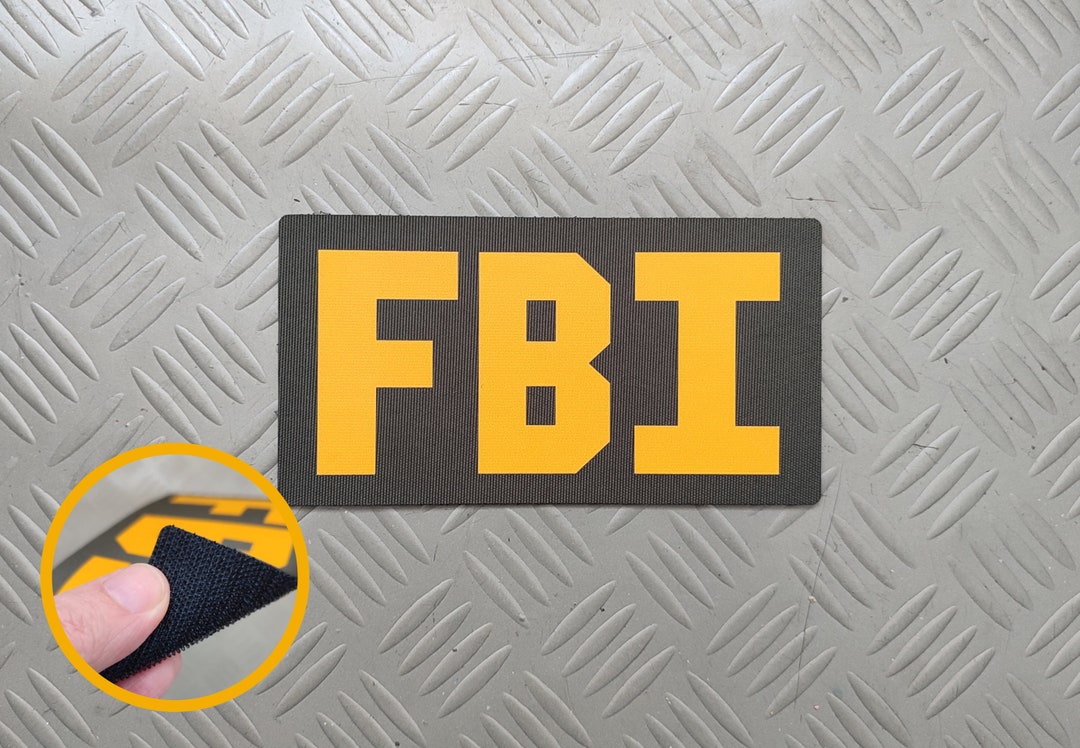 6"x3,5" Custom FBI Tactical ID Panel Patch With Hook Backing for ...