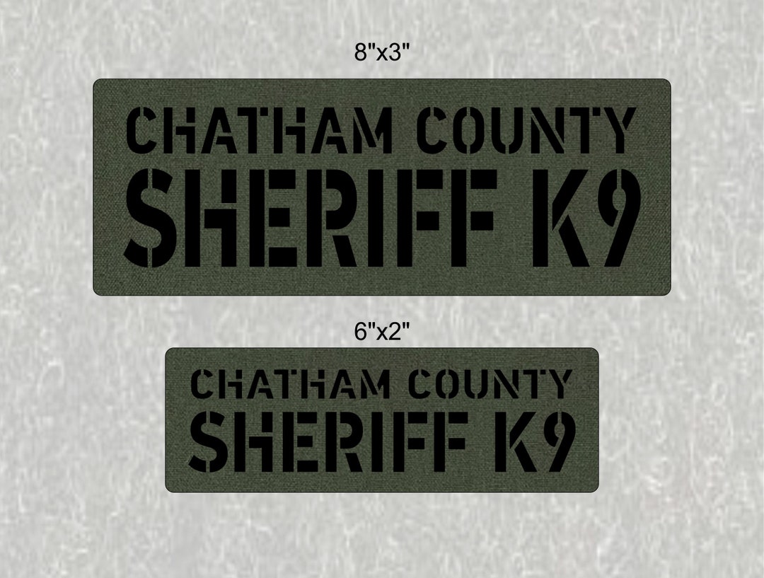 X2 ID Panel Tactical Laser Cut Patches Sheriff K9 8x3 and 6x2 Front and ...