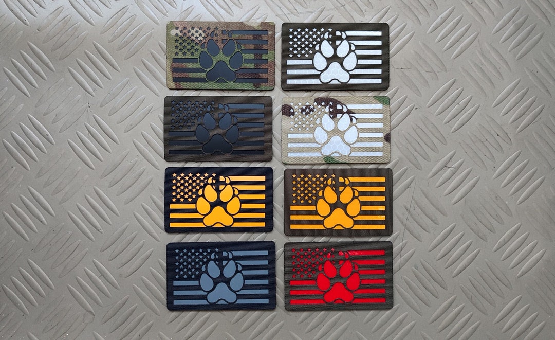 K-9 USA Police Dog Service Patch 3x2 8х5 Cm Tactical Laser Cut Hi-vis ...