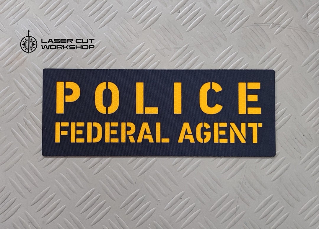 10x4" Custom Text Hi-vis Reflective Laser Cut Tactical ID Panel Patch ...