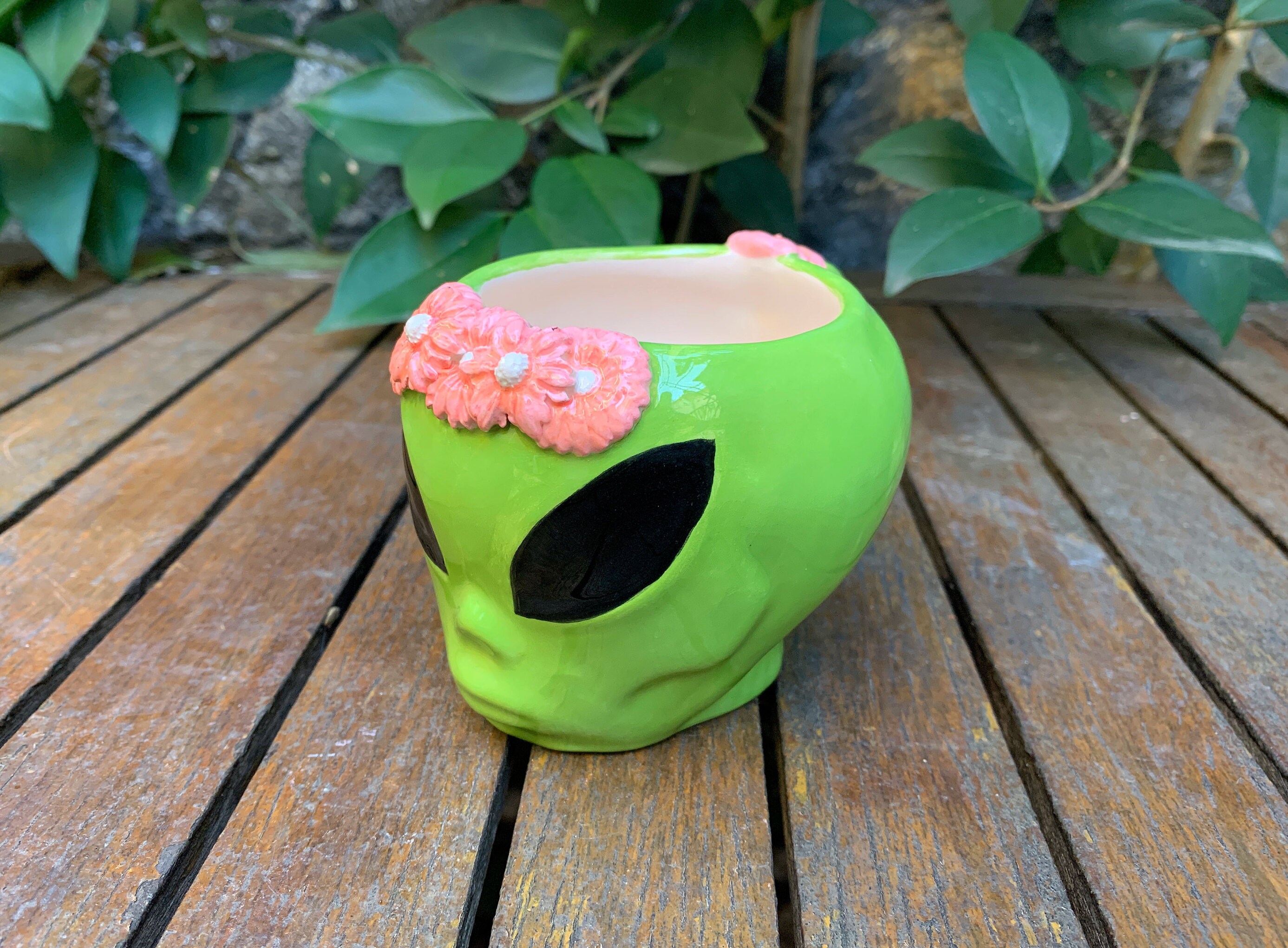 Groovy Alien With Flower Crown Mug Ceramic Coffee Cup Alien | Etsy