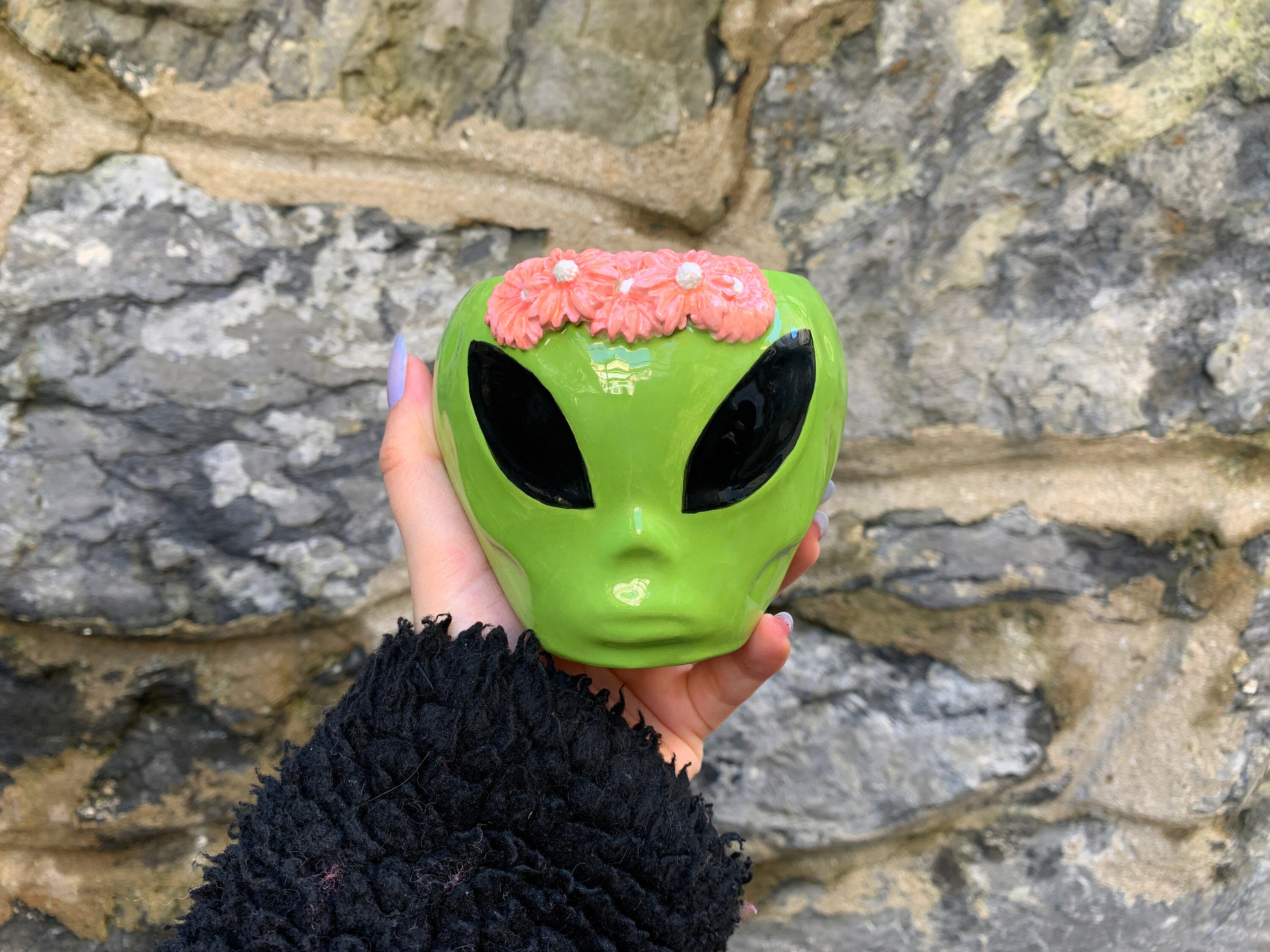 Groovy Alien With Flower Crown Mug Ceramic Coffee Cup Alien | Etsy