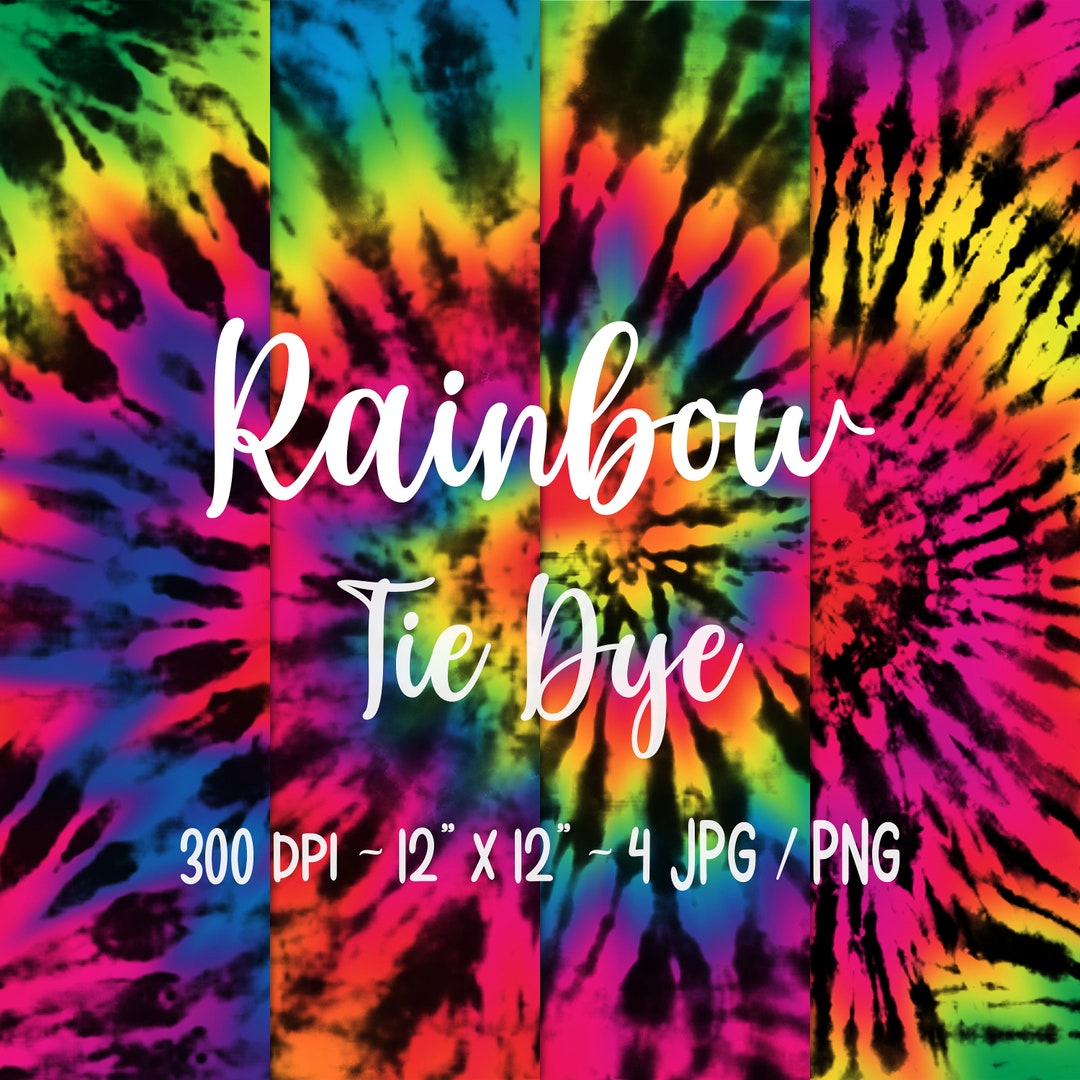 Rainbow Tie Dye Digital Paper Rainbow Digital Paper Tie Dye - Etsy