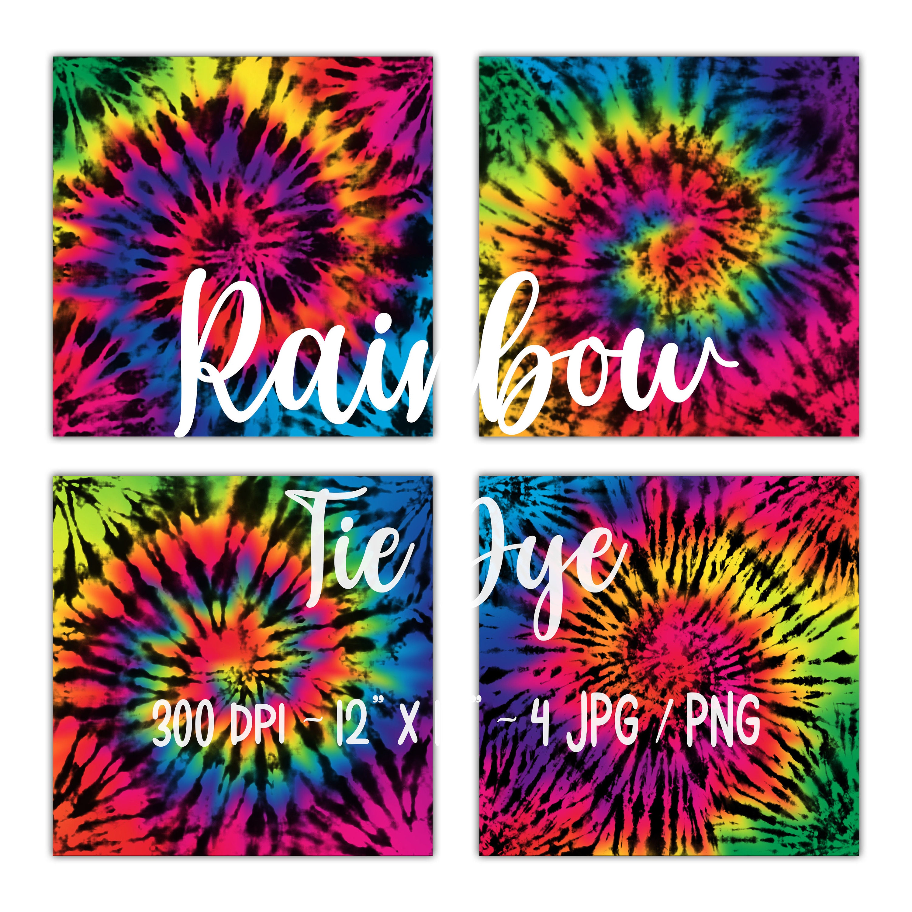 Rainbow Tie Dye Digital Paper Rainbow Digital Paper Tie Dye - Etsy