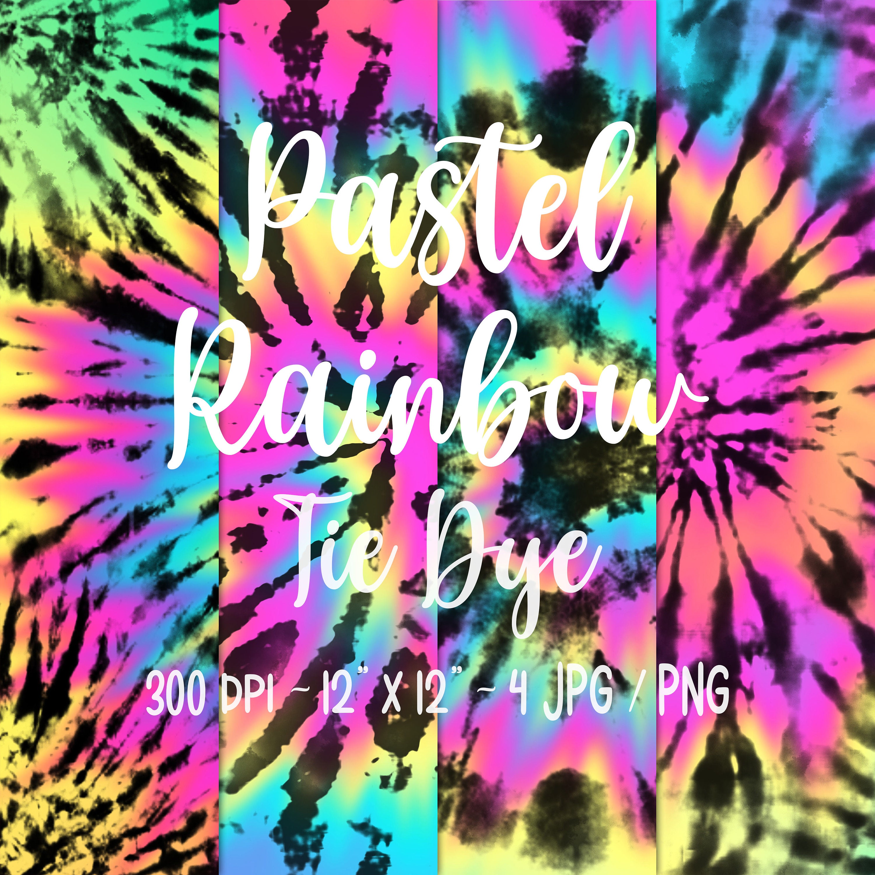 Pastel Rainbow Tie Dye Digital Paper Pastel Rainbow Digital - Etsy UK