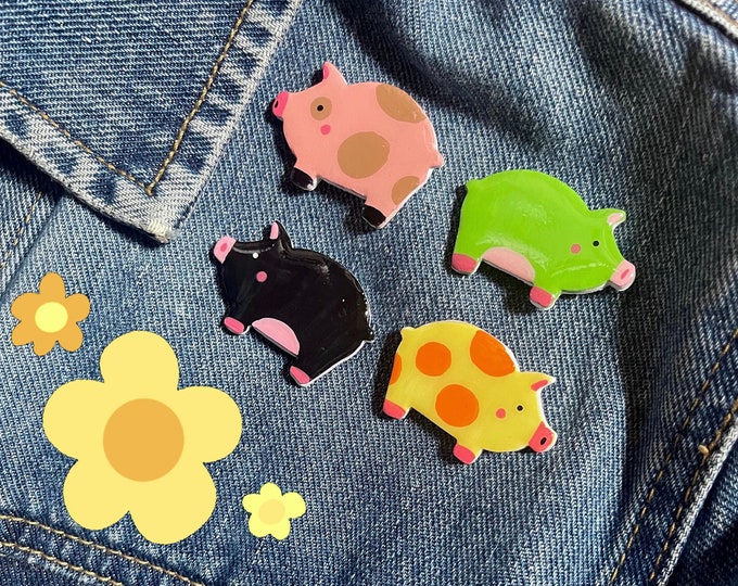 Pig Pins & Magnets - Etsy