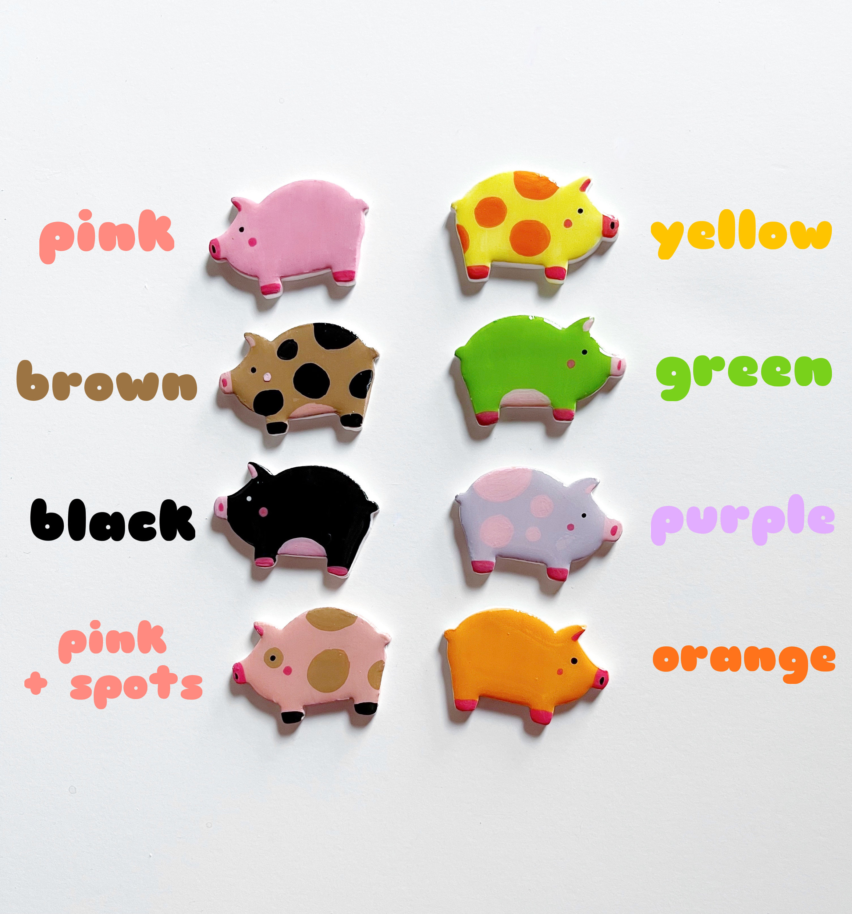 Pig pins & magnets | Etsy