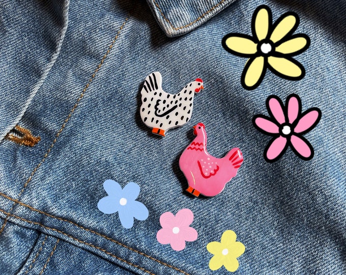 Chicken Pins - Etsy