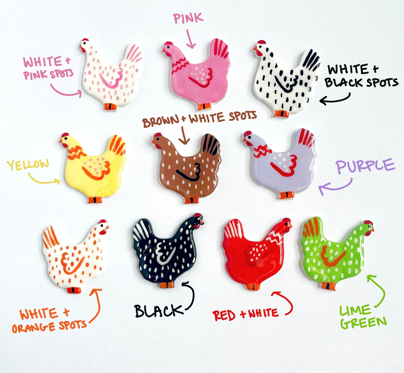 Chicken magnets | Etsy