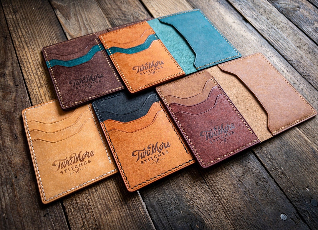 Neptune Leather Wallet in Various Colors - Etsy