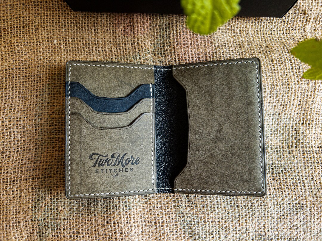 Neptune Leather Wallet in Pueblo Grey - Etsy