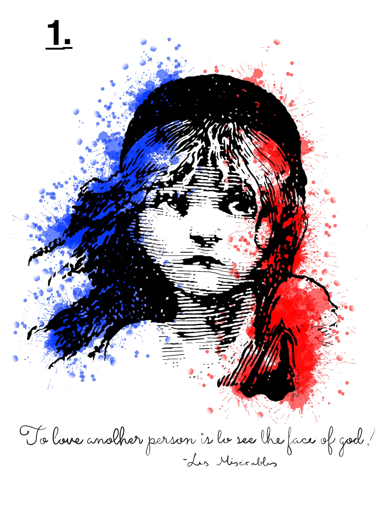 Les Miserables Print Art Hand drawn Theatre Musical Broadway | Etsy