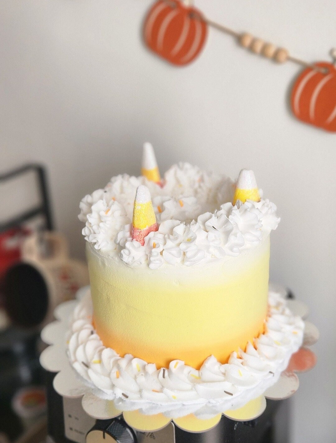 Fake Bake Candy Corn Cake, READY TO SHIP, Halloween Fake Bake, Tiered ...