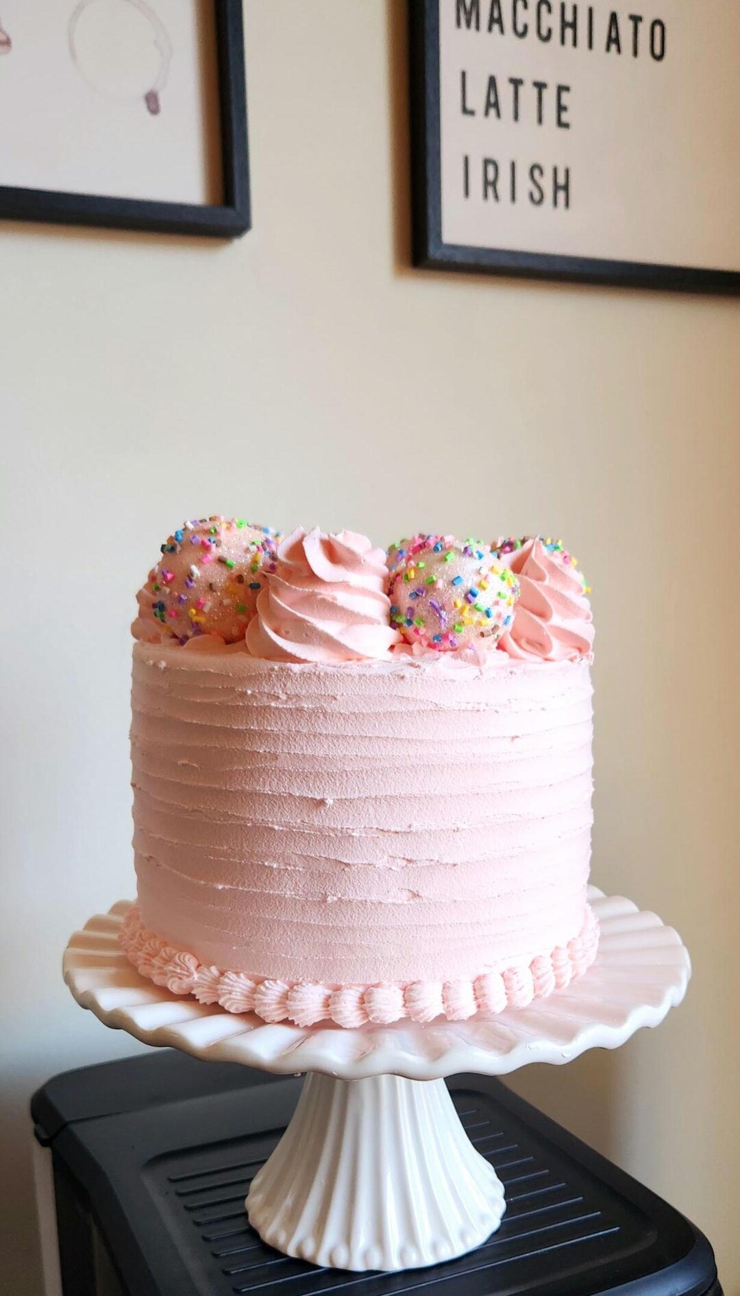 Fake Bake Pastel Pink Christmas Cake, Fake Cake, Christmas Decor ...