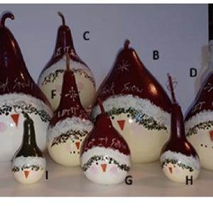 Snowman Gourds Winter Decorations - Etsy
