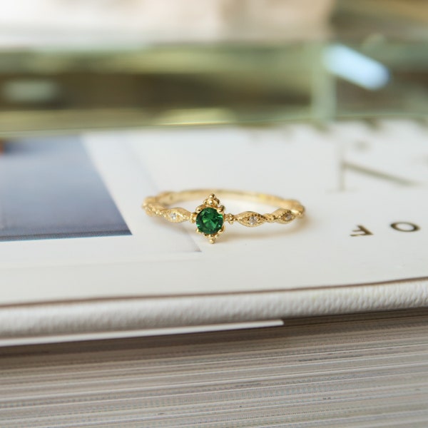Faux Emerald Ring - Etsy