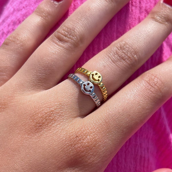 Smiley Ring - Etsy