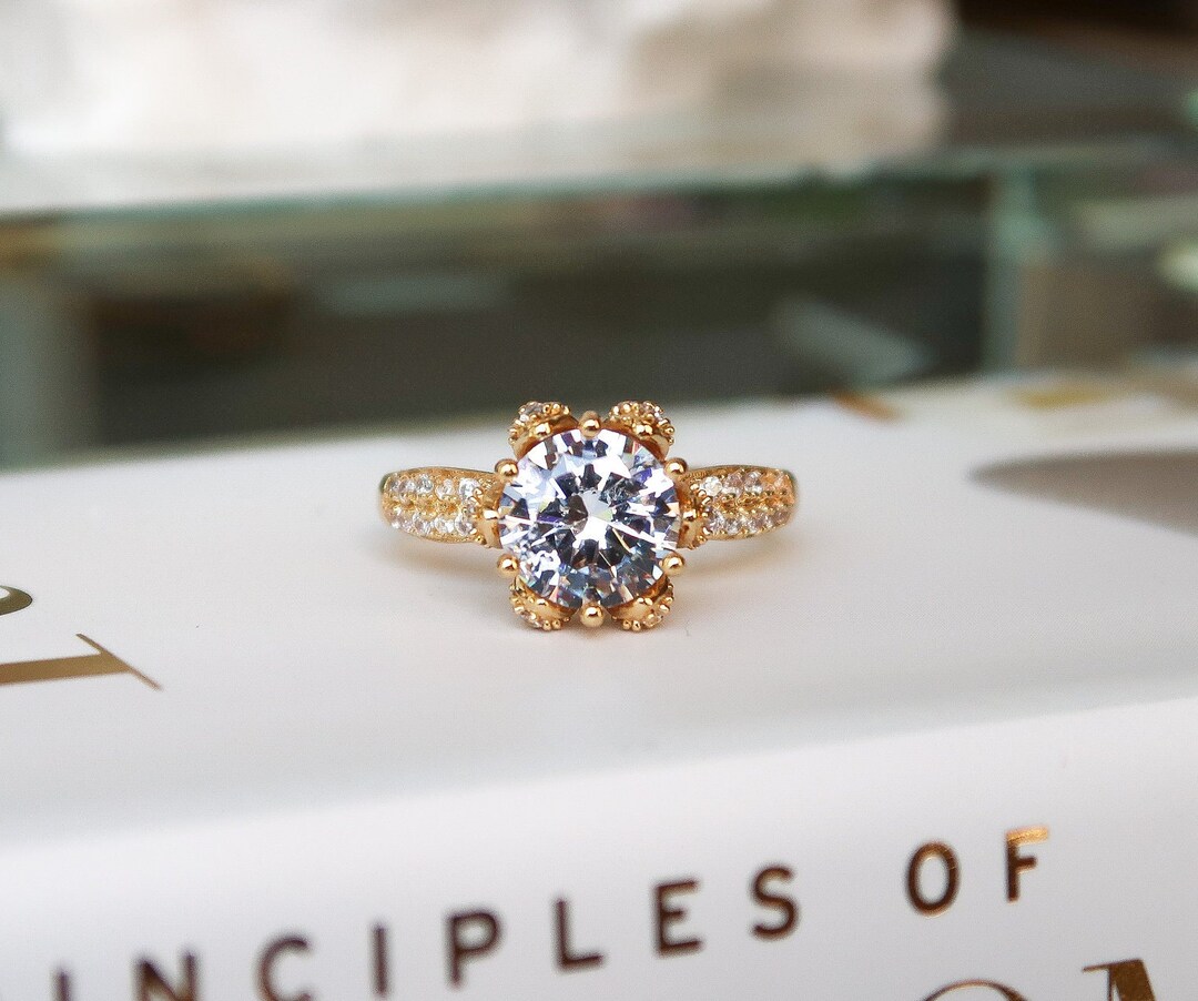 Adjustable Solitaire Engagement Ring Solitaire Engagement - Etsy