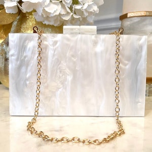 Mother of Pearl Acrylic Box Clutch, Marble Look Clutch Bag, Tortoise ...