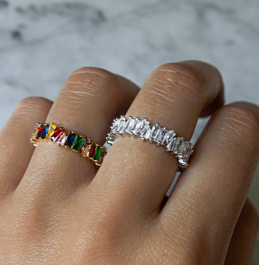 Diamond Ring Multi-stone Diamond Ring Wedding Band Gold - Etsy