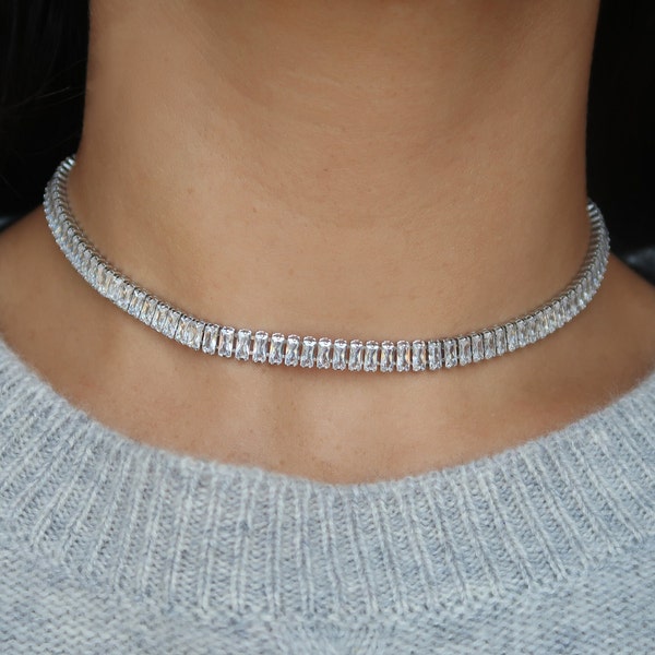 Tennis Chain Choker - Etsy
