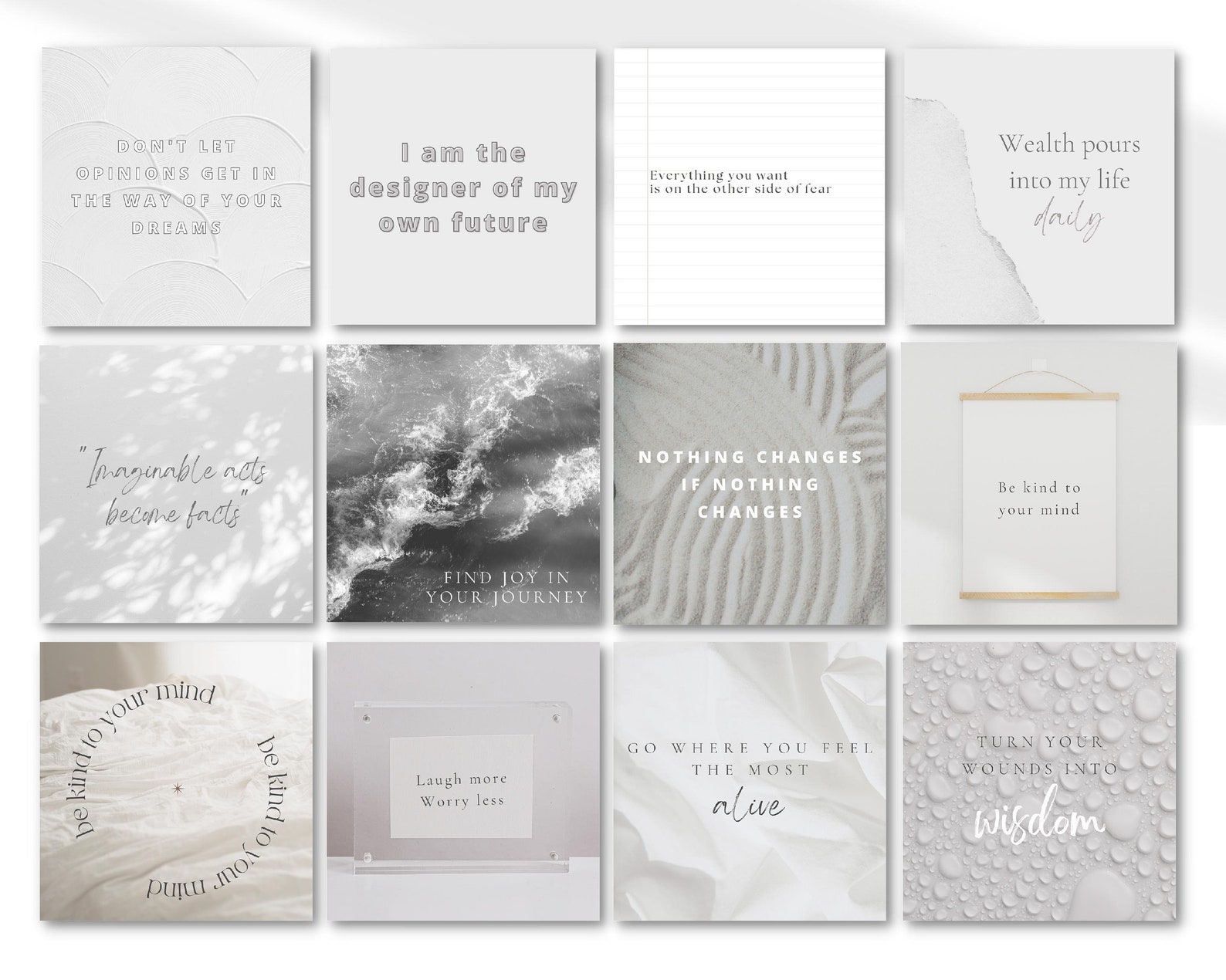 80 Motivational Quotes With BONUS Month Posts Templates for Canva ...