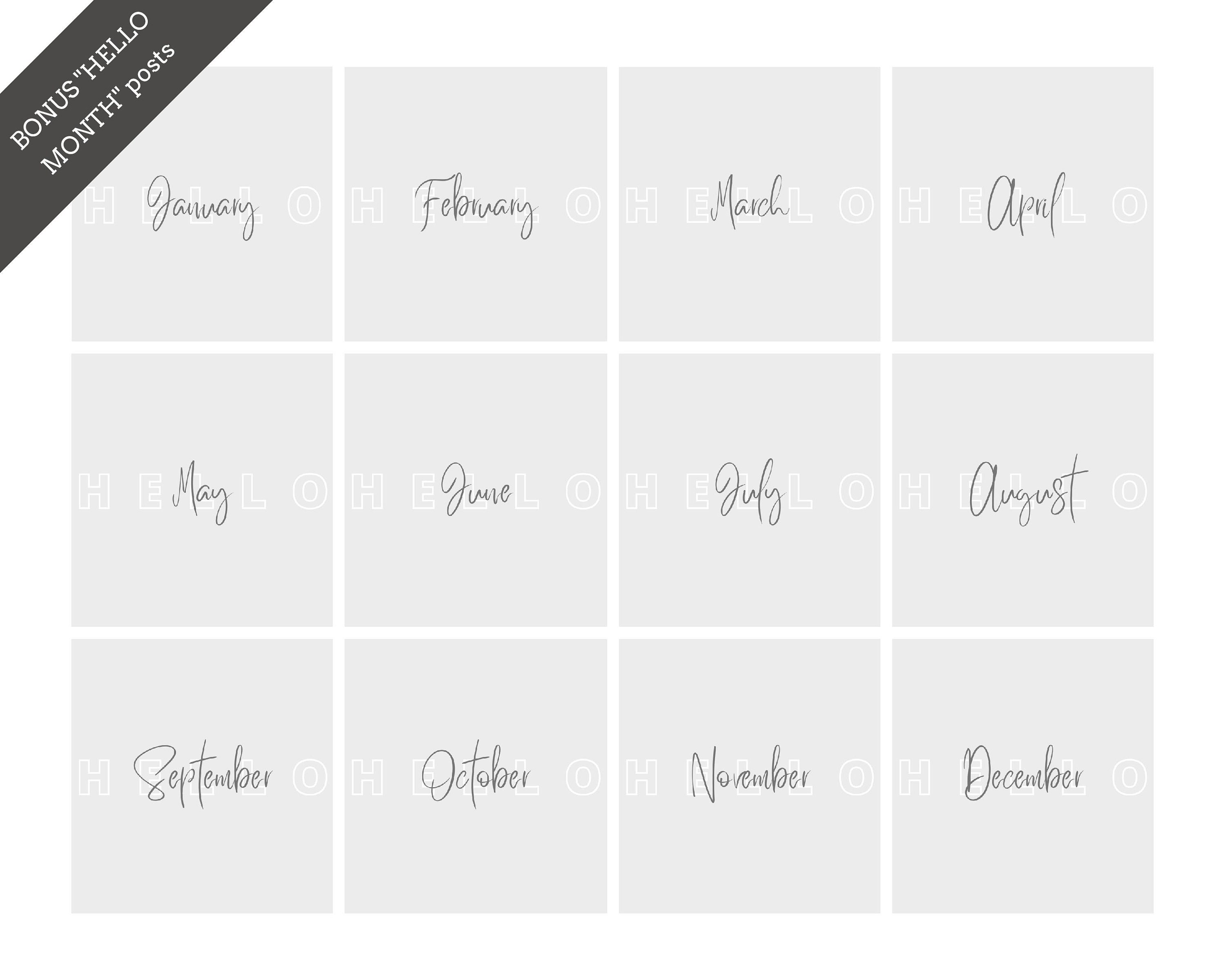 80 Motivational Quotes With BONUS Month Posts Templates for Canva ...