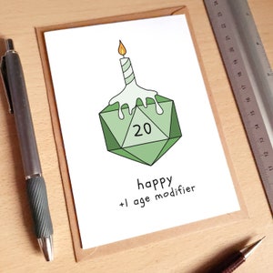 D20 Birthday Card | Choose Your Colour | Dnd | Milestone Birthday | 16 ...