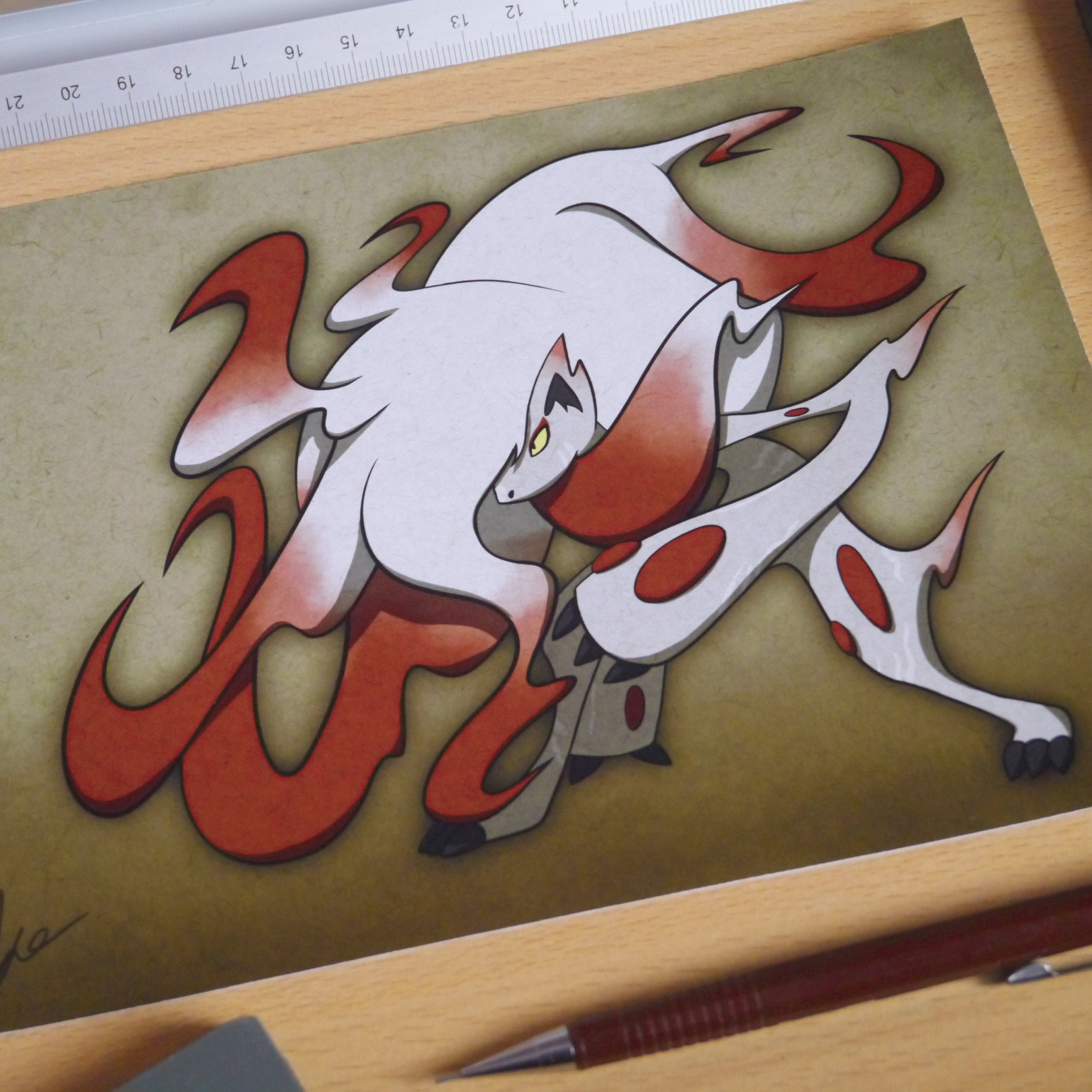 Hisuian Zoroark Pokemon Legends Arceus Video Game Digital Illustration ...