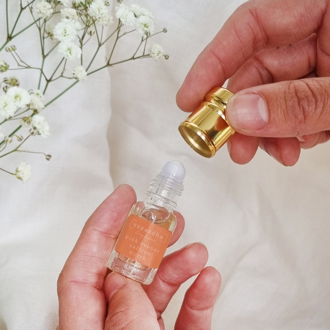 Pink Pepper - Saffron - Myrrh Unisex Roll on Perfume // Alcohol Free ...