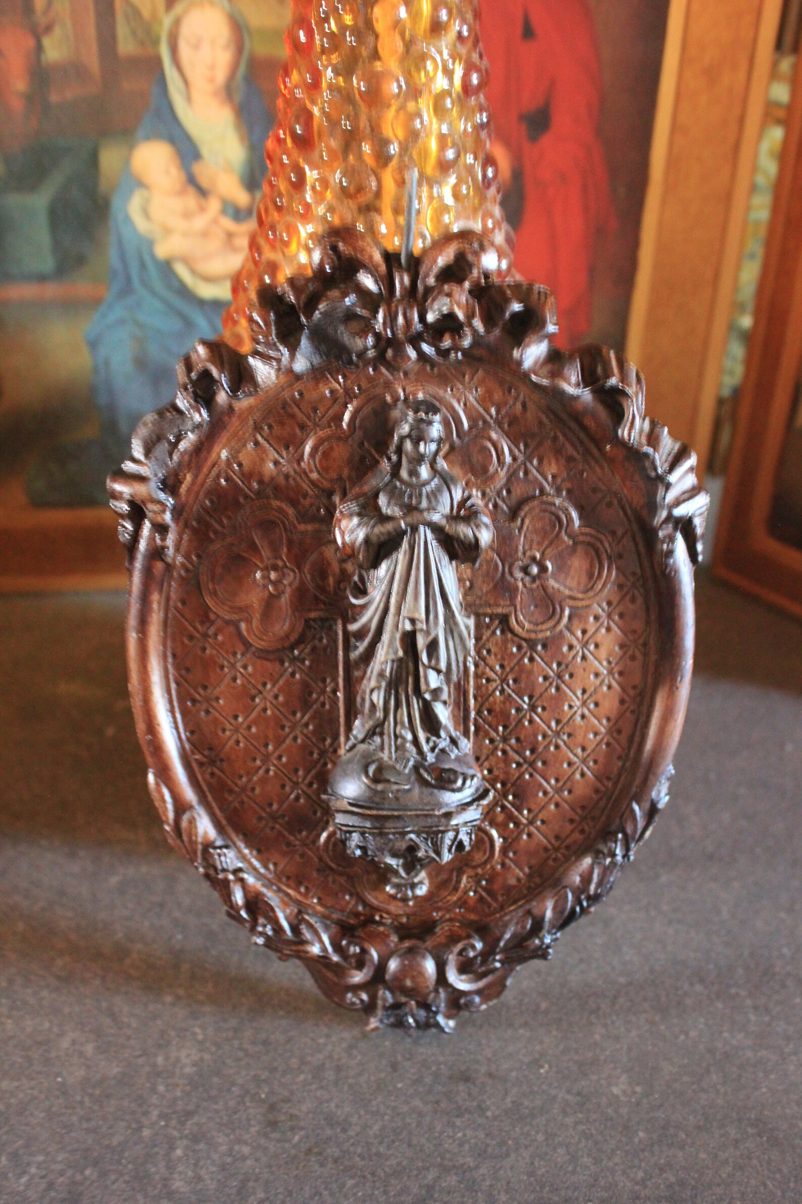 Virgin Icon Ancient Reliquary Altar Stucco Icon Ancient | Etsy