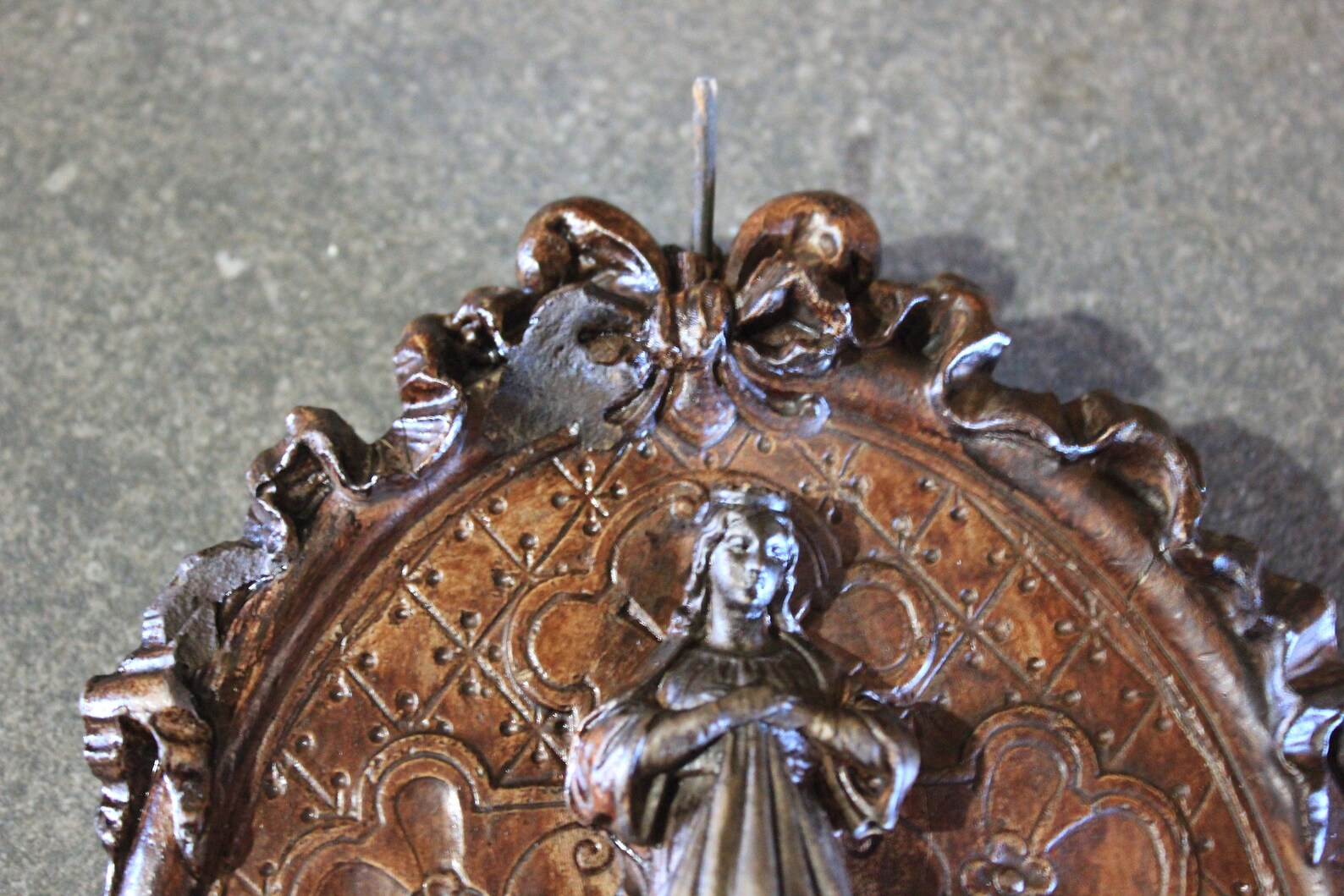 Virgin Icon Ancient Reliquary Altar Stucco Icon Ancient | Etsy