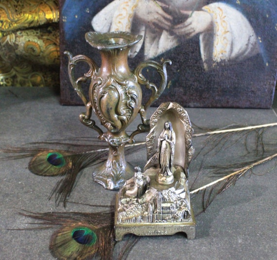 Religious Set With Crater and Musical Box of the Virgin of | Etsy