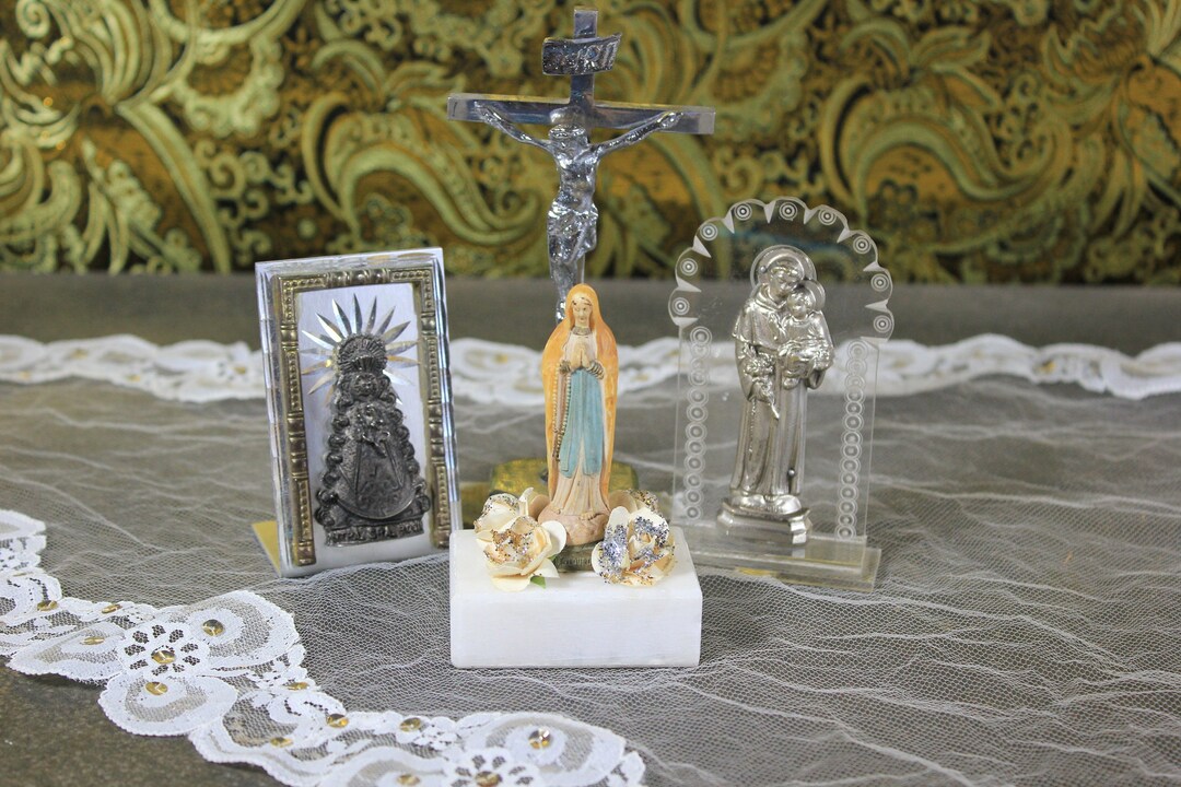 Religious Set, Set With Our Lady of Lourdes, Set With Cross, Religious ...