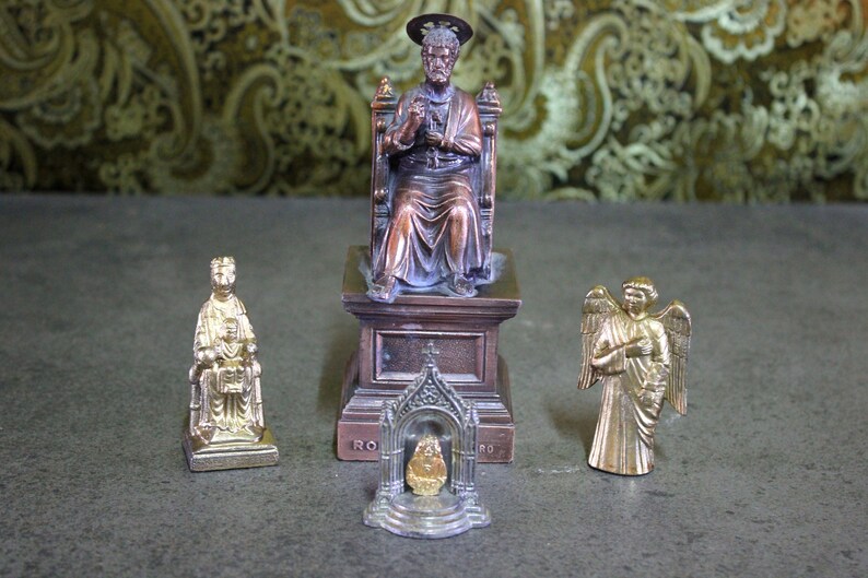 Religious Set of 4, Saint Peter Set, Angel Set, Chapel Set, Montserrat ...