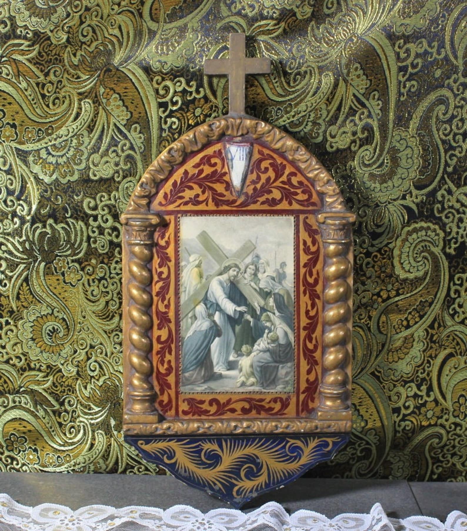 Ancient Religious Icon, via Crucis Nº8, Wooden Icon, Icon With ...